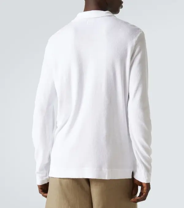 Fedeli Cotton Terry Polo Shirt - White
