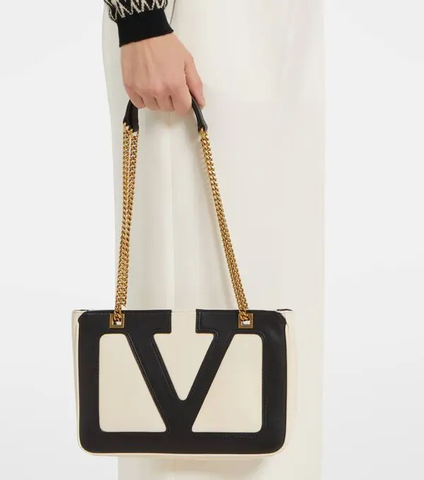 Valentino Garavani Viva Superstar Small Leather Tote Bag - Beige