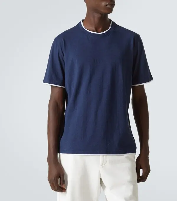 Fedeli Cotton T-shirt - Blue