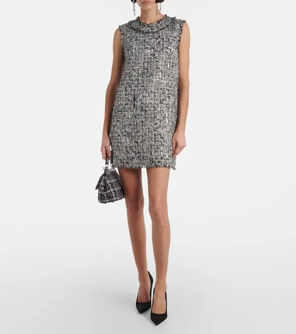 Dolce & Gabbana Tweed Lamé Minidress