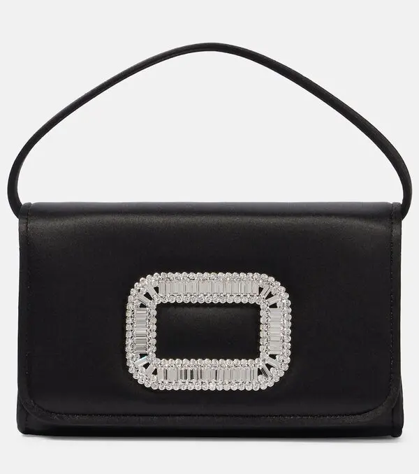 ROGER VIVIER Pilgrim Micro Embellished Shoulder Bag - Black