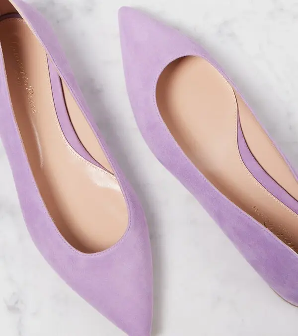 GIANVITO ROSSI Suede Ballet Flats