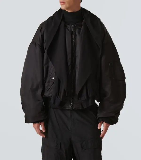 ジャケット・アウター balenciaga 24aw incognito bomber Balenciaga Incognito Hooded Bomber Jacket - Black | Editorialist