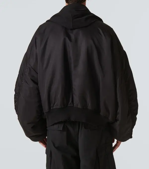 Balenciaga Incognito Hooded Bomber Jacket