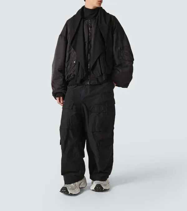 Balenciaga Incognito Hooded Bomber Jacket