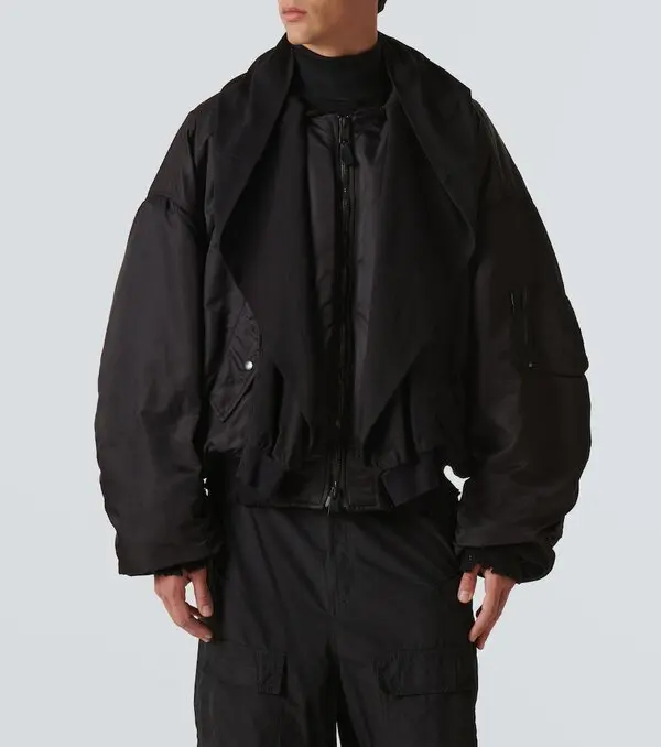 Balenciaga Incognito Hooded Bomber Jacket
