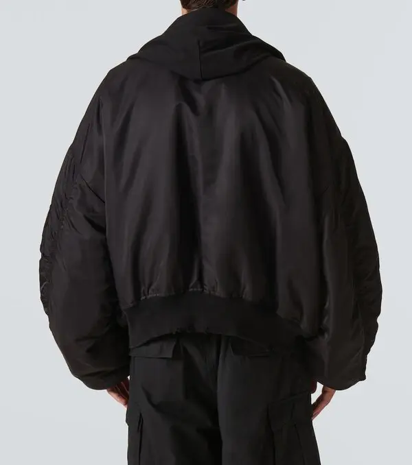 Balenciaga Incognito Hooded Bomber Jacket