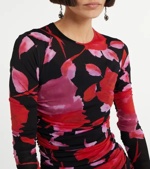 Blumarine Printed Maxi Dress - Black