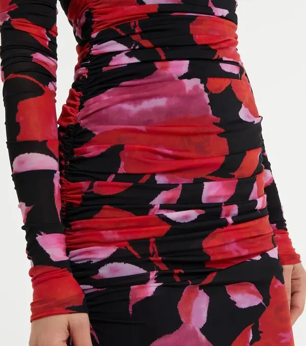 Blumarine Printed Maxi Dress - Black
