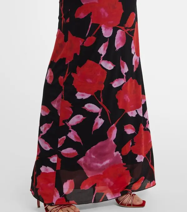 Blumarine Printed Maxi Dress - Black