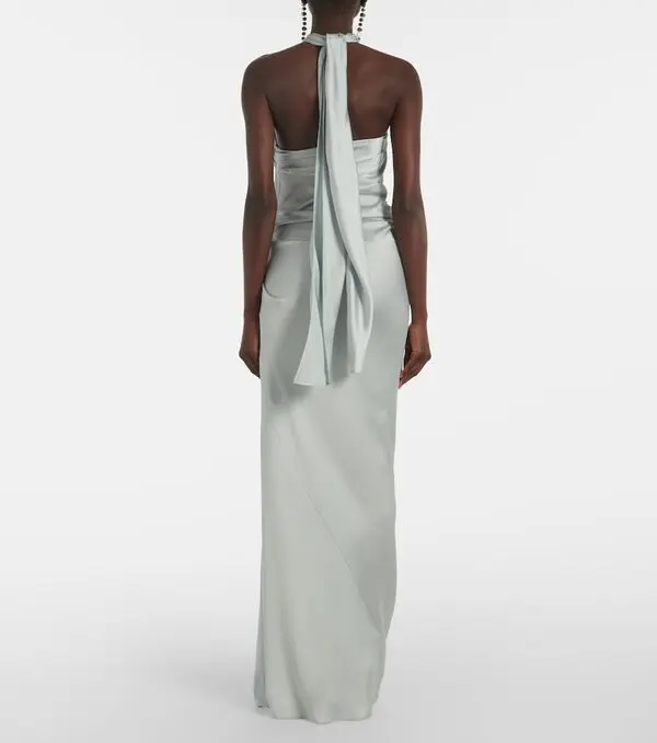 Simkhai Draped Satin Maxi Dress
