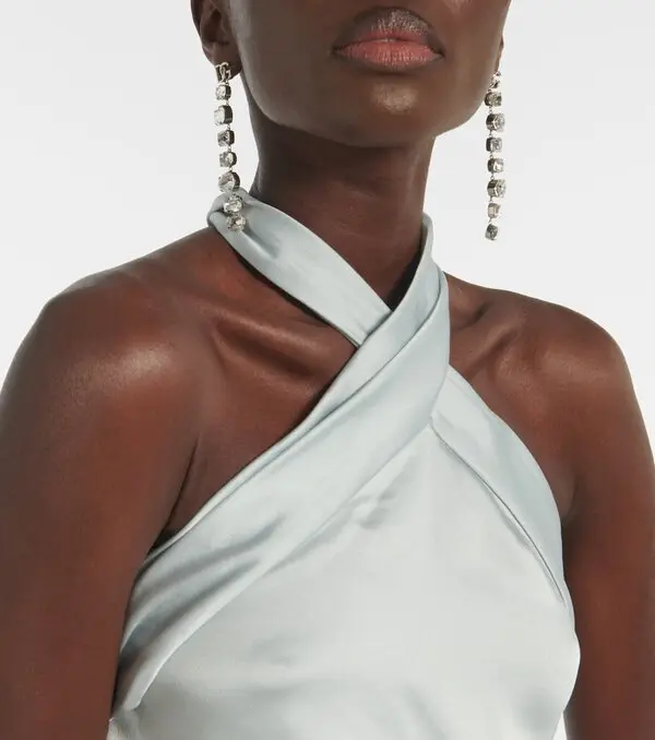 Simkhai Draped Satin Maxi Dress