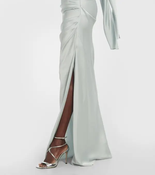Simkhai Draped Satin Maxi Dress