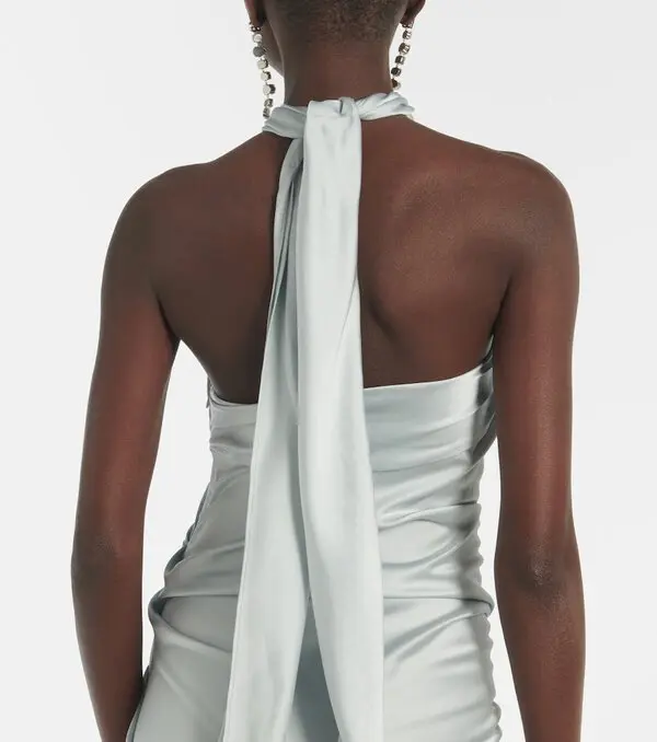 Simkhai Draped Satin Maxi Dress