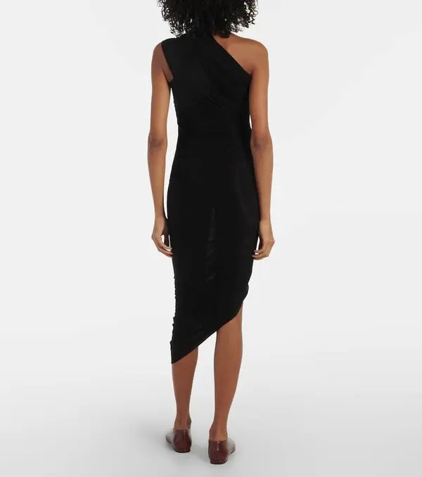 Magda Butrym One-shoulder Ruched Midi Dress