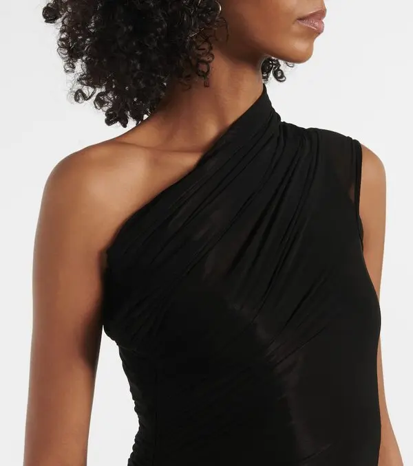 Magda Butrym One-shoulder Ruched Midi Dress
