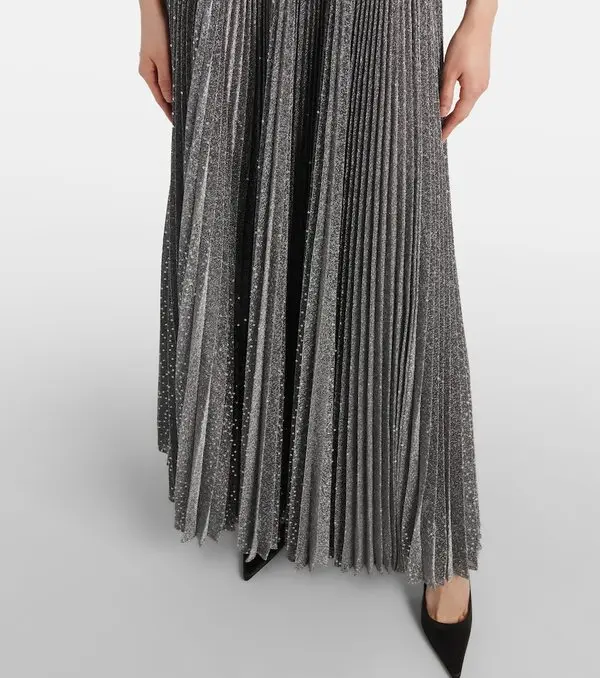 Dolce & Gabbana Metallic Plissé Cocktail Dress