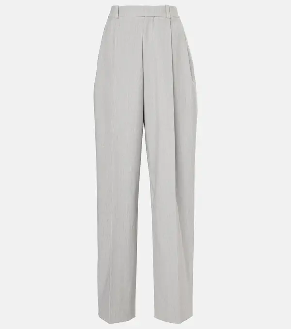 Jacquemus Curzio Mid-rise Wide-leg Trousers - Grey