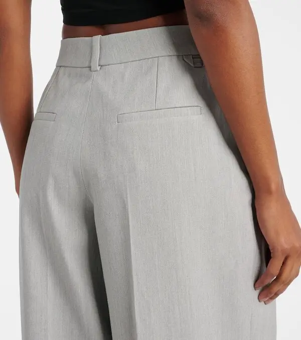 Jacquemus Curzio Mid-rise Wide-leg Trousers - Grey