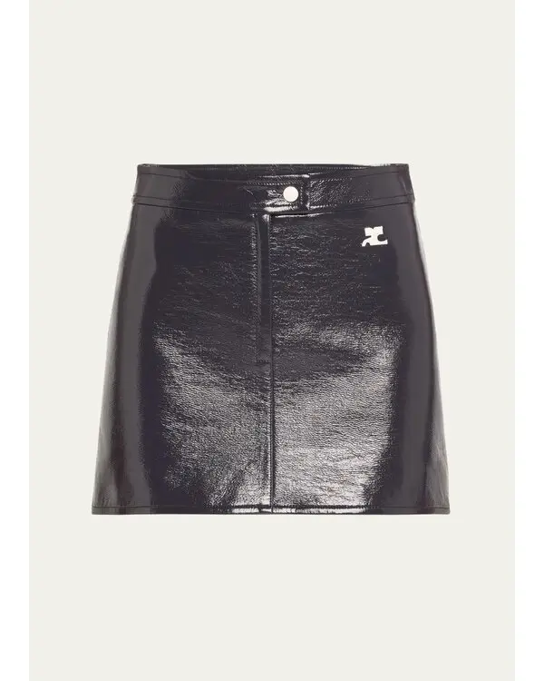 COURREGES Vinyle Reedition Mini Skirt - Blugry