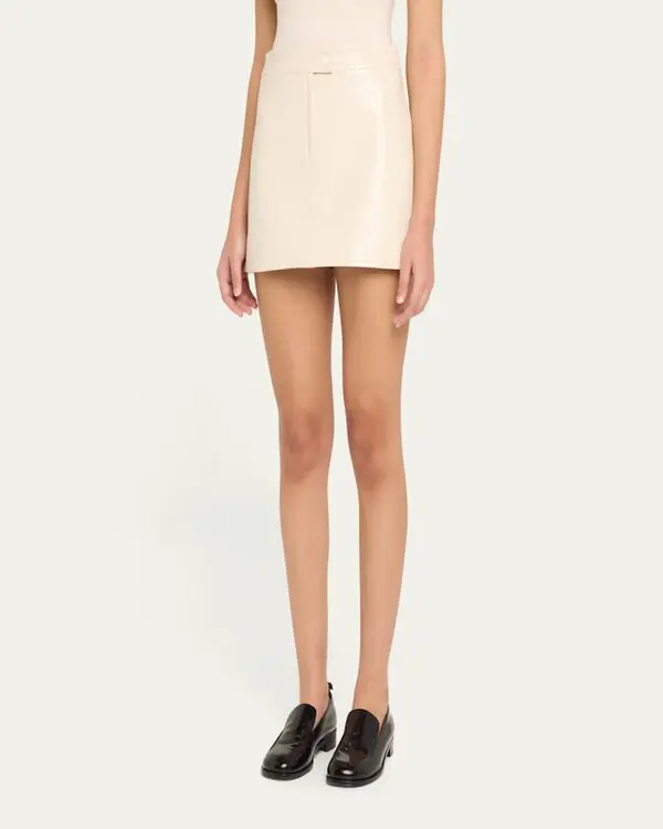 COURREGES Vinyle Reedition Mini Skirt - Dkblue