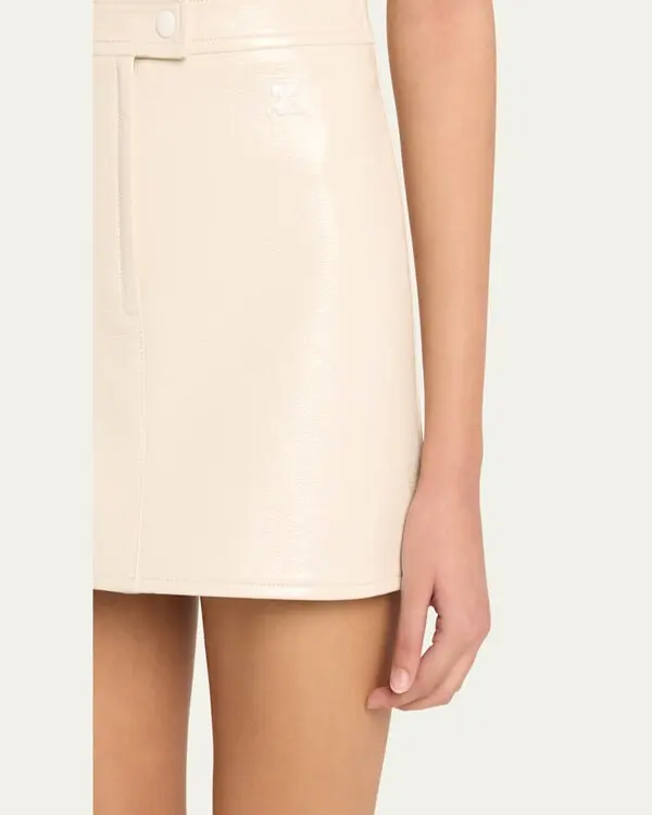 COURREGES Vinyle Reedition Mini Skirt - Dkblue