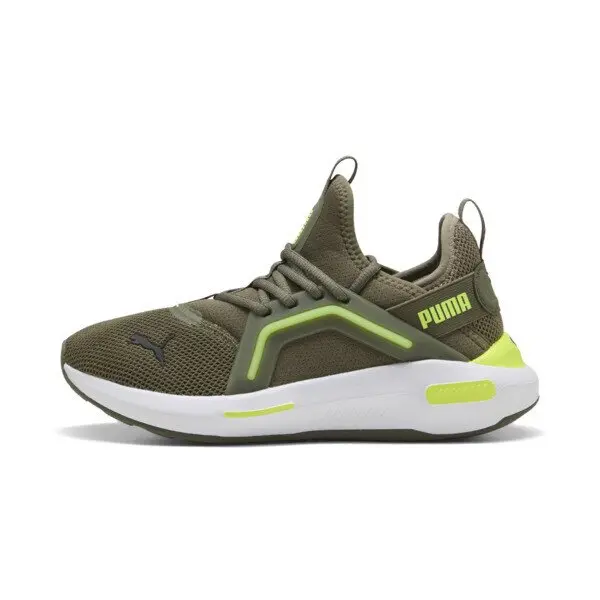 PUMA Softride Enzo 5 Athletic Sneakers - Loden Green-yellow Alert