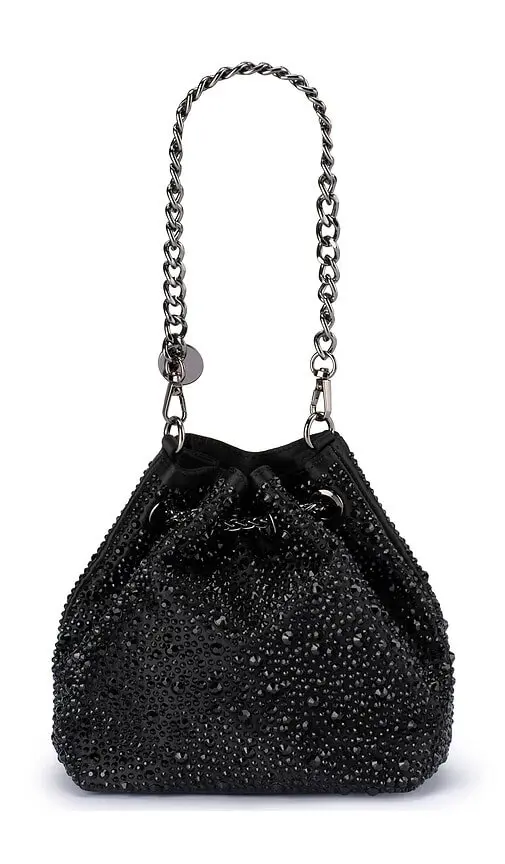 OLGA BERG Mika Crystal Pouch - Black
