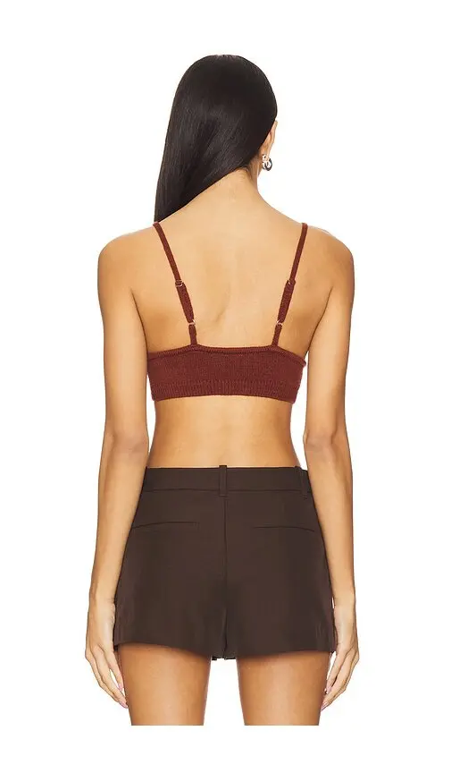 WeWoreWhat Sweater Bra Top In Brown