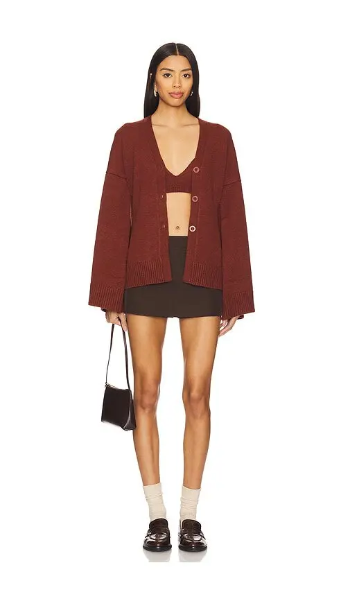 WeWoreWhat Sweater Bra Top In Brown