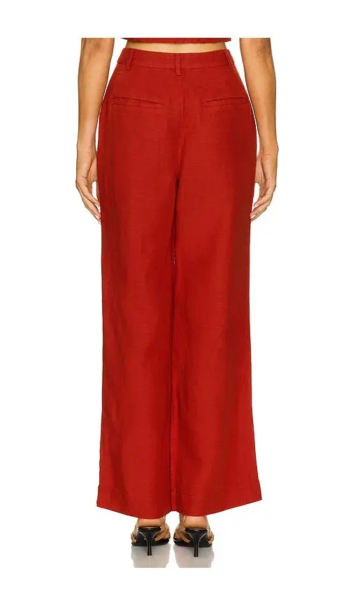 Onia Air Linen Pleated Trouser
