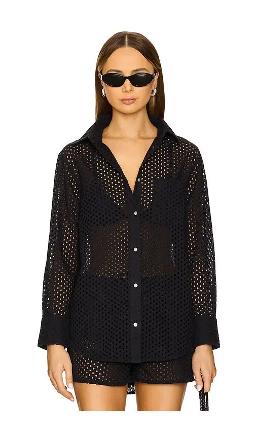 Solid & Striped Bronte Button-down Top - Noir