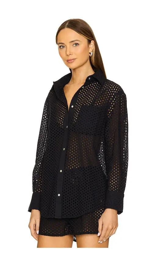 Solid & Striped Bronte Button-down Top - Noir