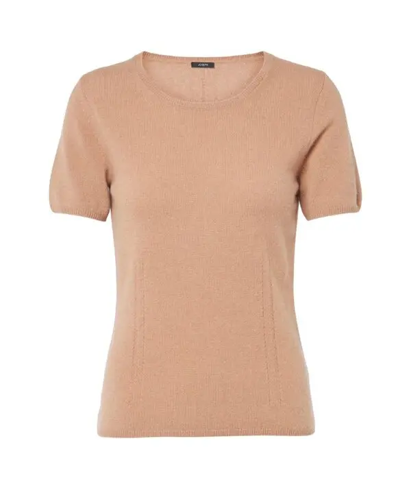 JOSEPH Cashmere T-shirt - Neutrals