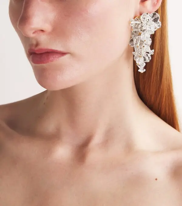 Carolina Herrera Beaded Cluster Earrings