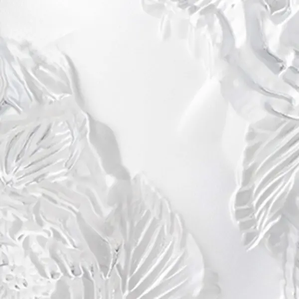 Lalique Large Crystal Pivoines Vase