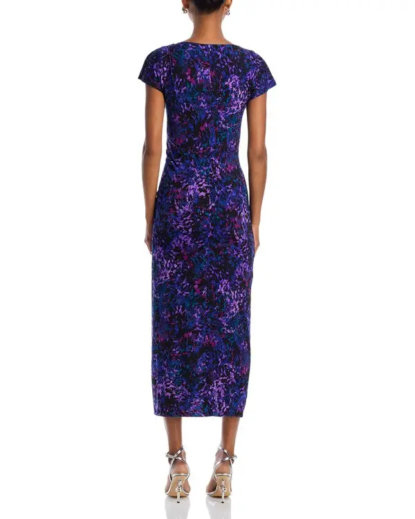 Aqua Jersey Short Sleeve Midi Dress