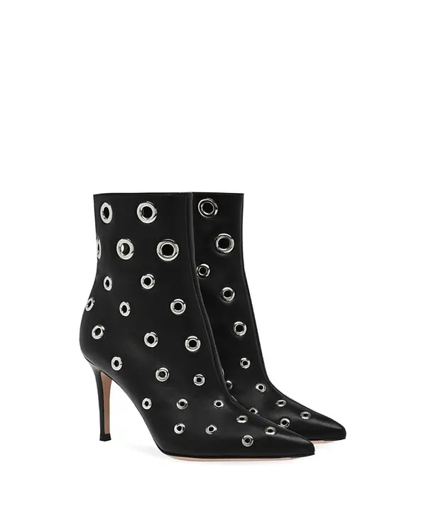 GIANVITO ROSSI Lydia Bootie 85 - Black Nappa Leather