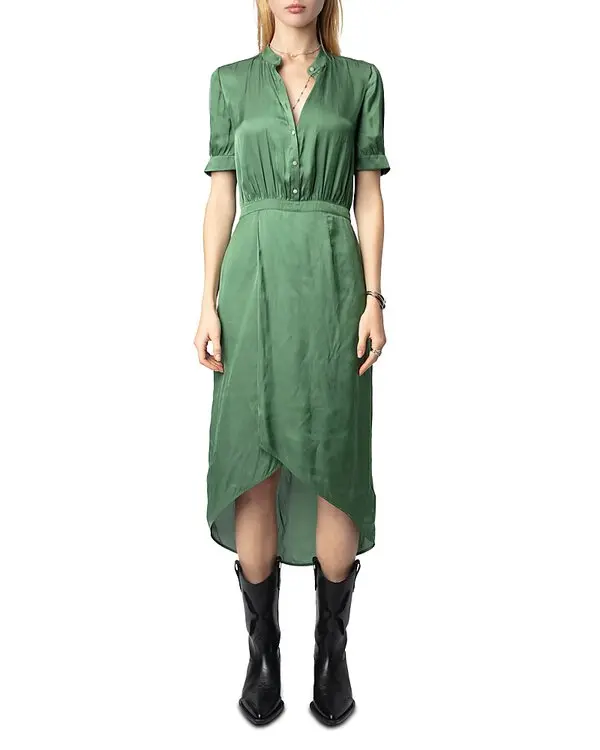 Zadig&Voltaire Rimaz Satin Dress - Coriander