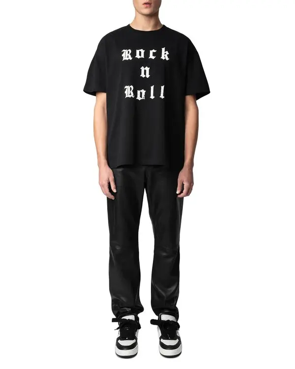 Zadig&Voltaire Teddy Cotton Studded Rock N Roll Graphic Tee