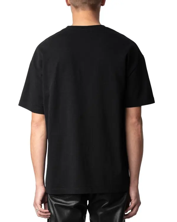 Zadig&Voltaire Teddy Cotton Studded Rock N Roll Graphic Tee