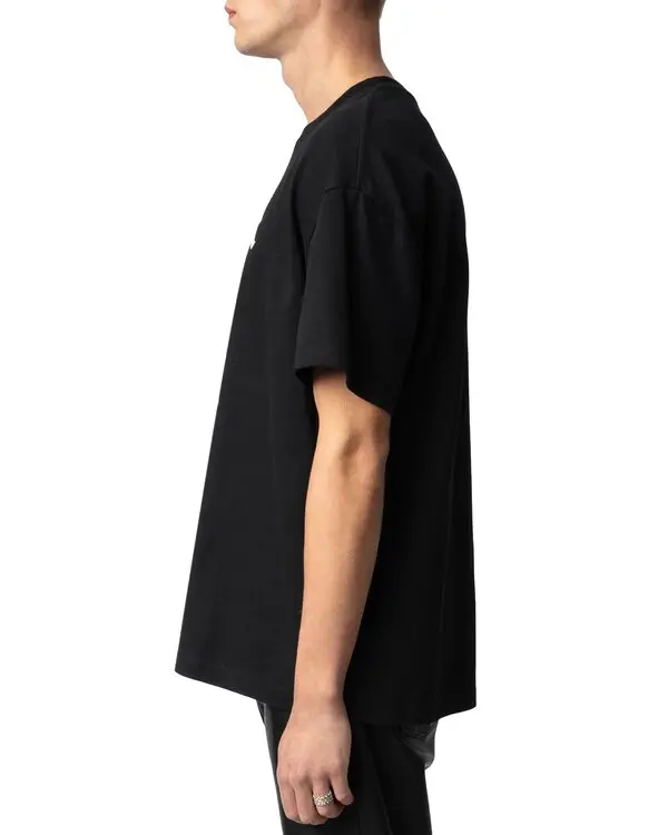 Zadig&Voltaire Teddy Cotton Studded Rock N Roll Graphic Tee