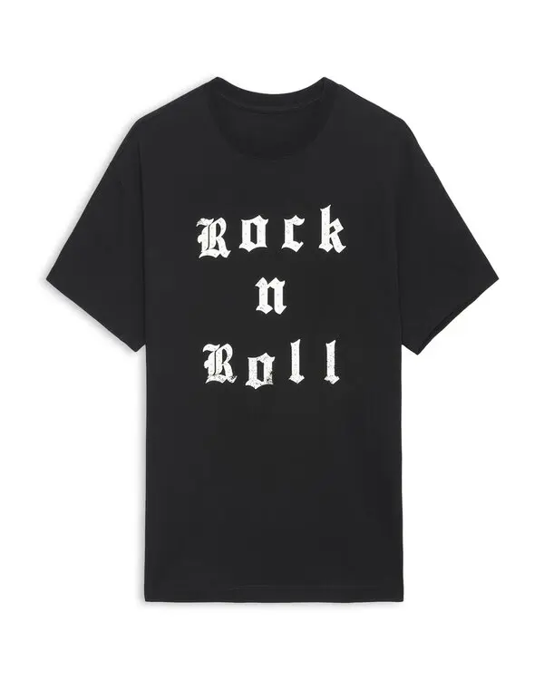 Zadig&Voltaire Teddy Cotton Studded Rock N Roll Graphic Tee