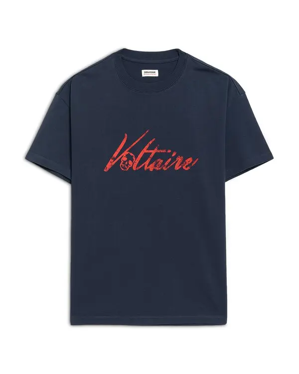 Zadig&Voltaire Teddy Cotton Voltaire Graphic Tee - Encre