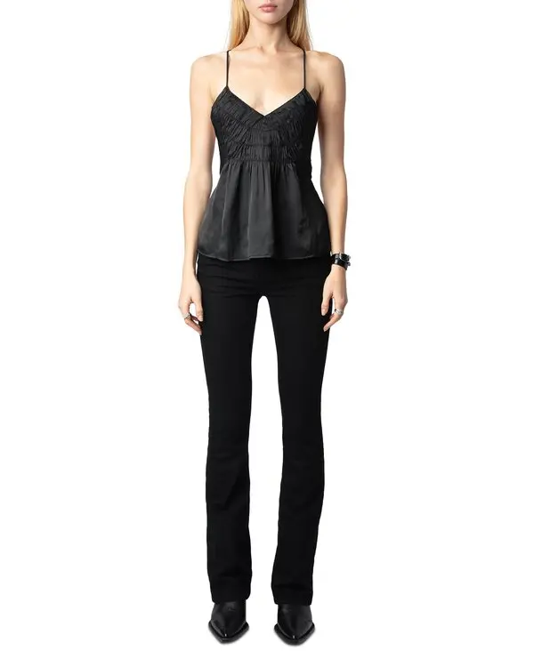 Zadig&Voltaire Cayonne Satin Top - Black