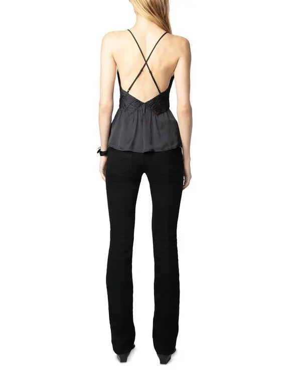 Zadig&Voltaire Cayonne Satin Top - Black