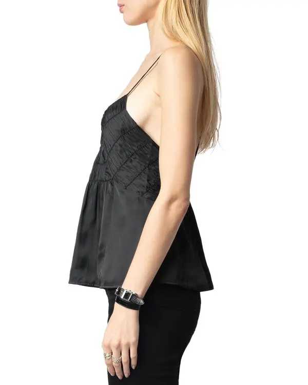 Zadig&Voltaire Cayonne Satin Top - Black