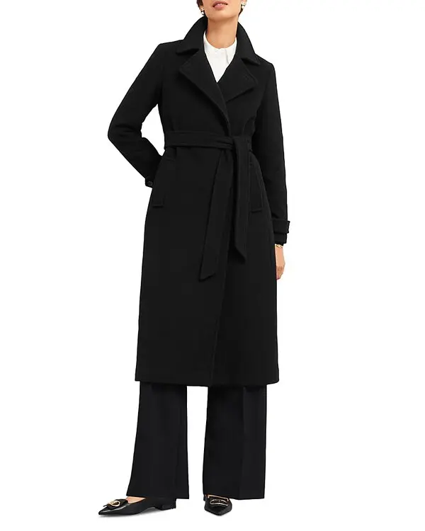 HOBBS LONDON Yasmina Wrap Coat - Black