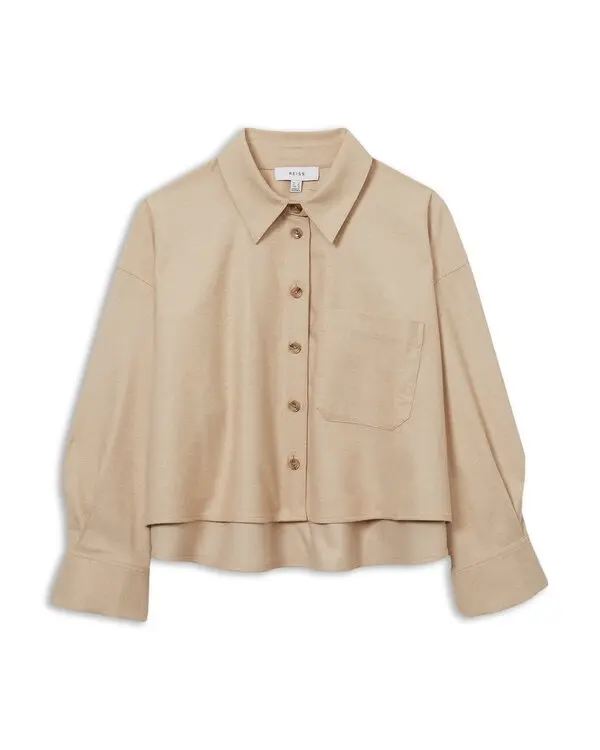 REISS Lenny Cropped Shirt