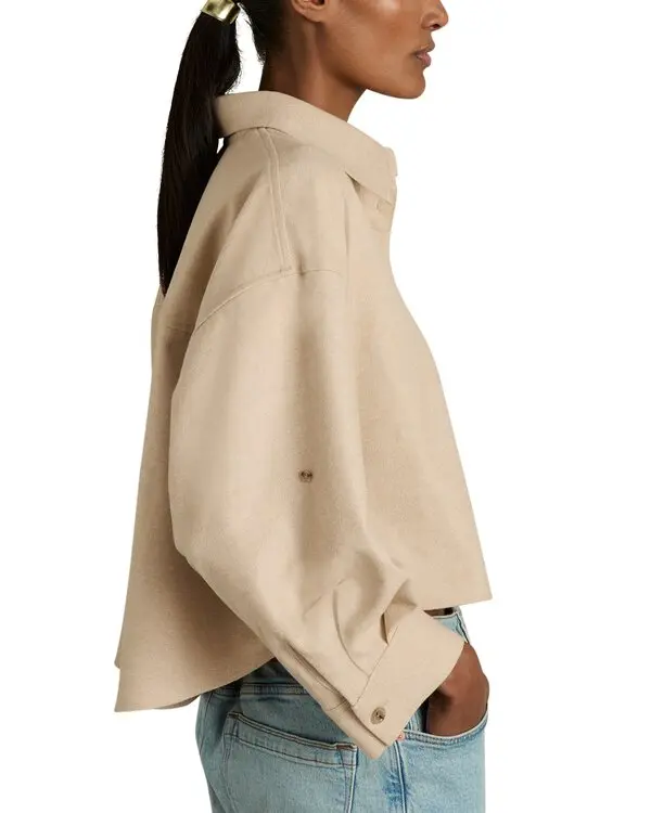REISS Lenny Cropped Shirt